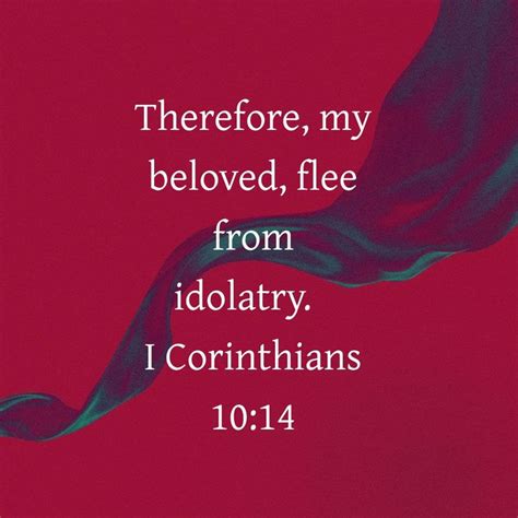 1 Corinthians 10 14 Faith Quote