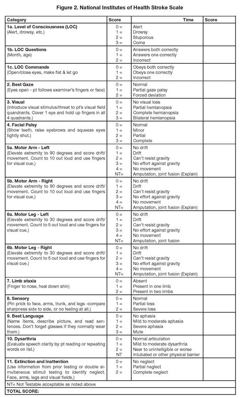 Nih Stroke Scale English