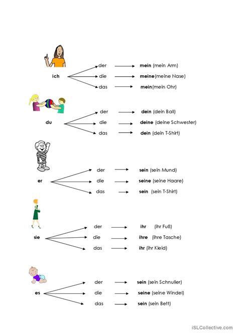 Possessivpronomen Allgemeine Deutsch Daf Arbeitsbl Tter Pdf Doc