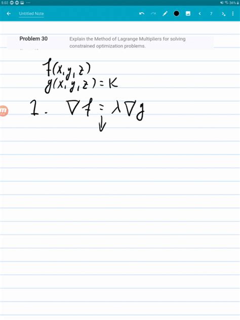 solved explain the method of lagrange multipliers for solving constrained optimization problems
