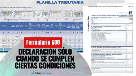 Formulario 608 Archivos Bolivia Impuestos Blog