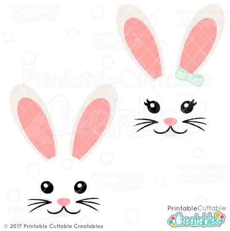Free Printable Easter Bunny Face