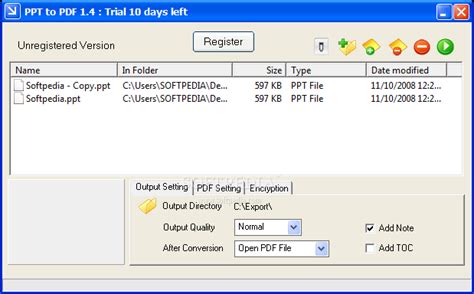 pdf export ppt