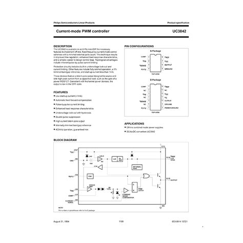 Uc Philips Current Mode Pwm Controller Datasheet