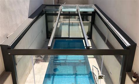 Instalación techo móvil de cristal Gerona Tecnikor