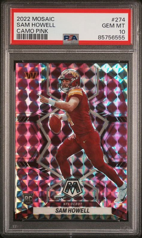 Sam Howell Mosaic Nfl Debut Pink Camo Price Guide Sports
