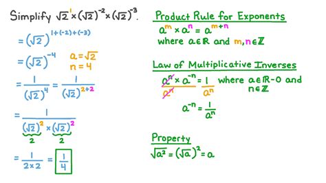 question video simplifying an expression involving multiplication of integer powers in the real