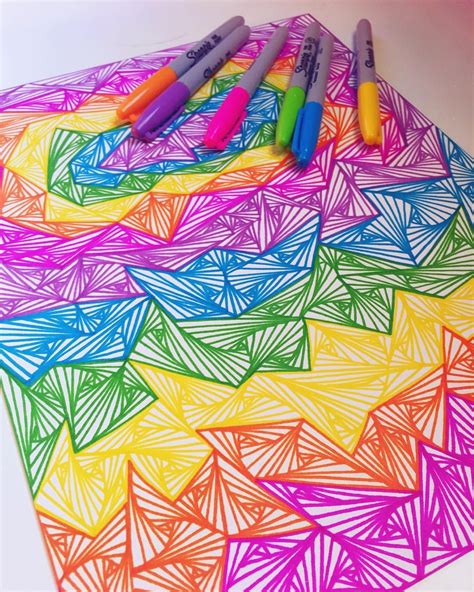 Colorful Sharpie Doodles Easy