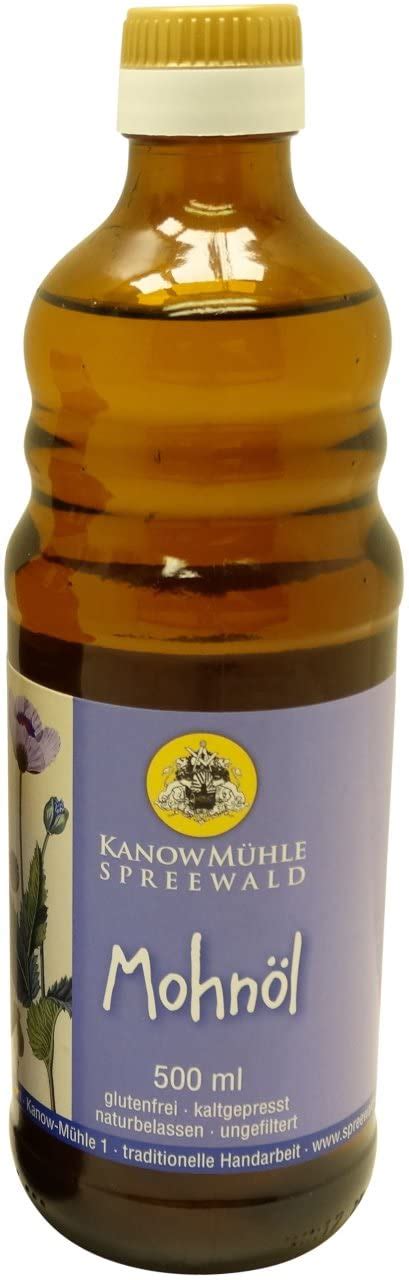 Kanow Mühle Spreewald Spreewälder Mohnöl Premiumqualität 500 ml