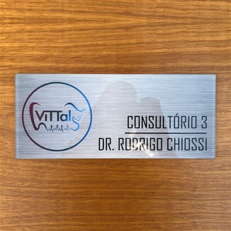 Placa Identificação Porta Personalizada Acrílico Impressãouv
