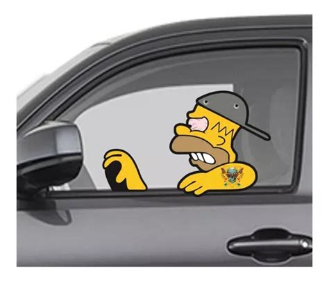 Sticker Homero Tatuaje Calavera Manejando Calcas Impresas MercadoLibre