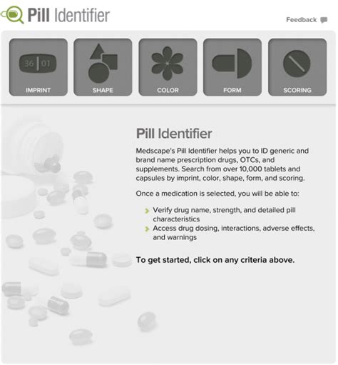 New Medscape Pill Identifier Tool Reference
