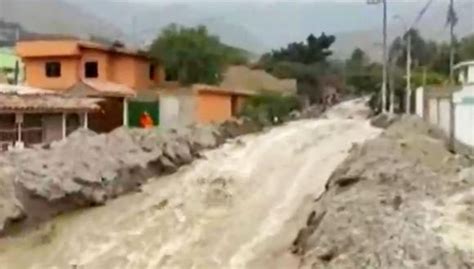 huaicos Chaclacayo reportan caída de tercer huaico en zona de Los