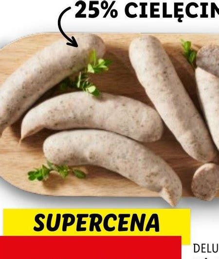 Kiełbasa biała Deluxe promocja Lidl Ding pl