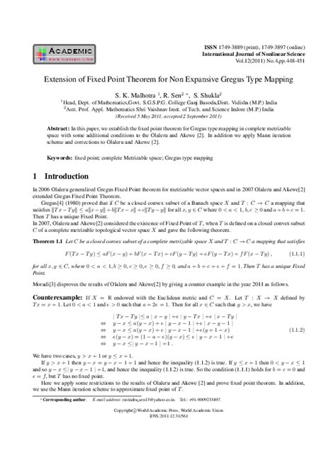 pdf extension of fixed point theorem for non expansive gregus type mapping satish shukla