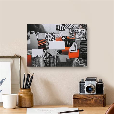 Creative Atmosphere Art Mood Board Collage Sheet In Color Idea Black