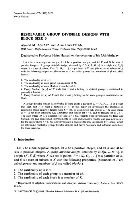 pdf group divisible designs with block size and group 55 off