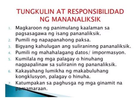 MGA BAHAGI NG PANANALIKSIK 1 Pptx