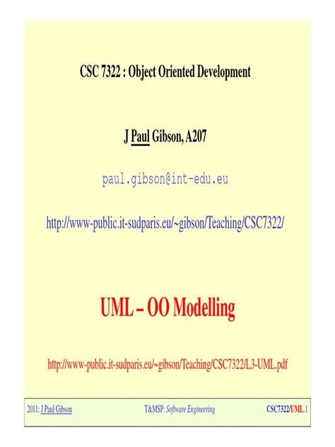 l3 uml pdf unified modeling language class computer programming