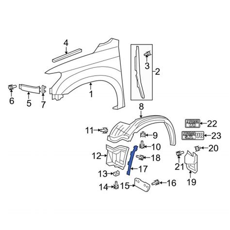 Toyota OE 538770C030 Right Fender Liner Support Bracket