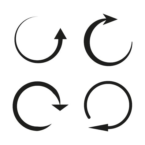Premium Vector Circular Arrows Reload Symbol Vector Illustration