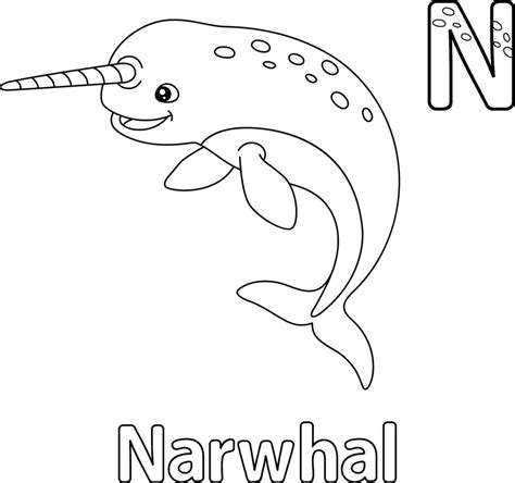 Abecedario Narval Abc Para Colorear P Vector En Vecteezy The Best
