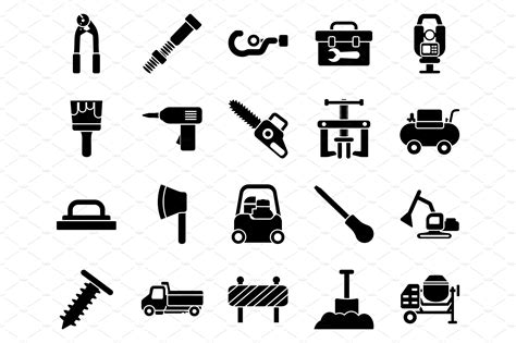 建设矢量图标 50 Flat Construction Icons 云瑞设计