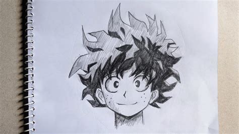 How To Draw Izuku Midoriya Deku My Hero Academia Easy Tutorial Step