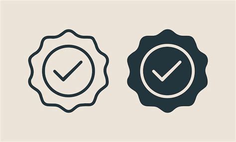 Premium Vector Approved Checkmark Vector Icon Approved Or Certified