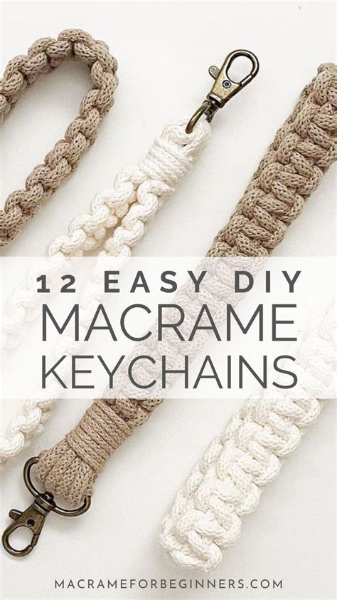How To Make A Macrame Keychain 12 Easy Macrame Keychain Tutorials By