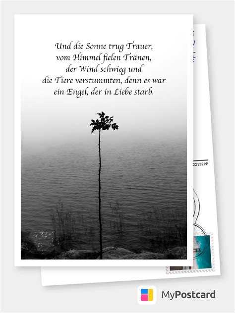 Sonne trägt Trauer Trauerkarten Echte Postkarten online