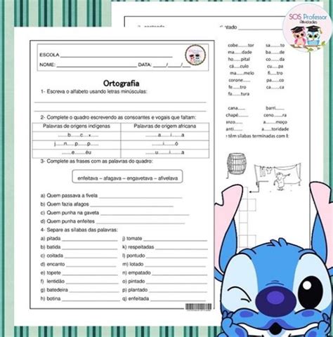Ortografia T D F V Sos Professor Atividades Cruzadinhas