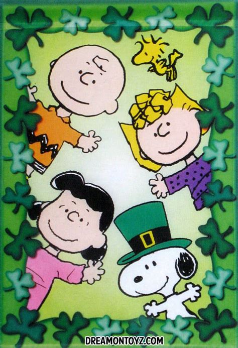 1920x1080px 1080p Free Download Sally Brown Lucy Van Pelt And Snoopy Surrounded By Shamrocks