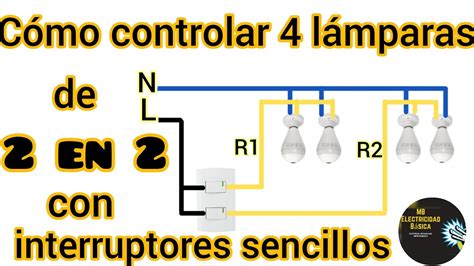 Cómo apagar y encender 4 lámparas de dos en dos con un interruptor