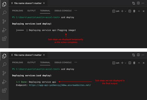 [issue] `azd deploy` no longer reports deployment sub status · issue 1317 · azure azure dev
