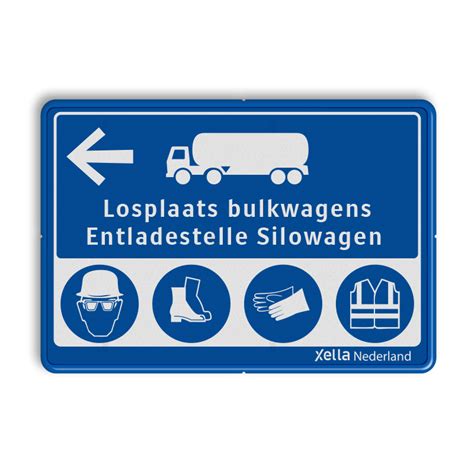 Veiligheidsbord Met Route En 4 PBM Gebodspictogrammen Kopen Bestel
