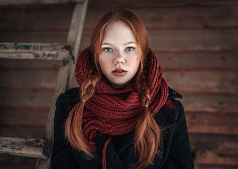 Hd Wallpaper Freckles Braids The Beauty Redhead Angelina Polar Eugene Marklew Wallpaper