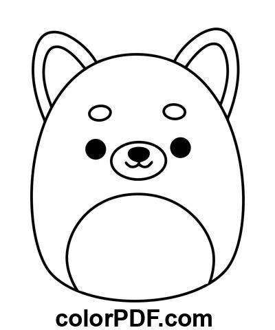 Squishmallows Niedlicher Hund Ausmalbilder und Bücher im PDF Format