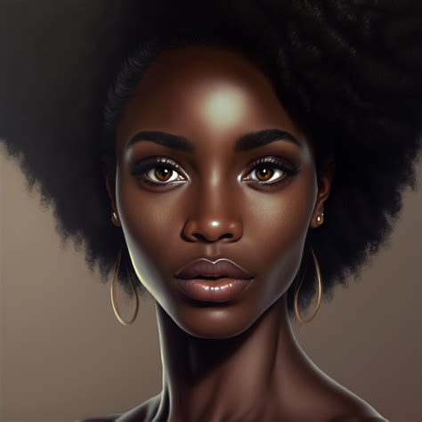Beleza Negra Linda Garota Negra Afro Americana Mulher Africana Modelo Negra Foto Premium