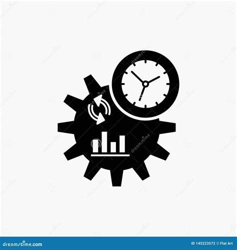 Negocio Ingenier A Gesti N Icono De Proceso Del Glyph Ejemplo