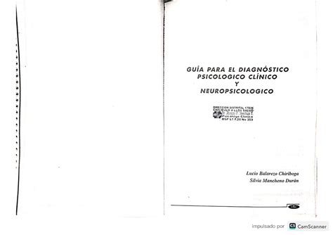 Guia para el diagnóstico psicológico y clínico Psicopatología Studocu