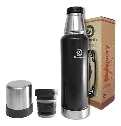Discovery L Negro Termo Matero De Acero Inoxidable