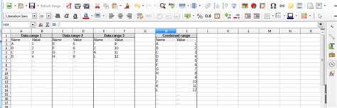 calc way to join merge multiple data ranges to one english ask libreoffice