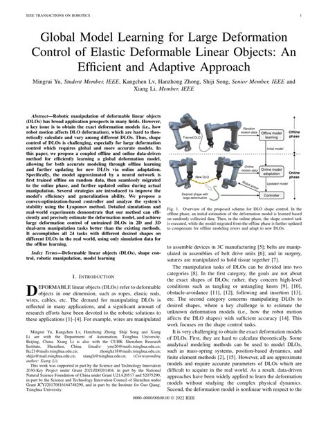 pdf global model learning for large deformation control of elastic deformable linear objects