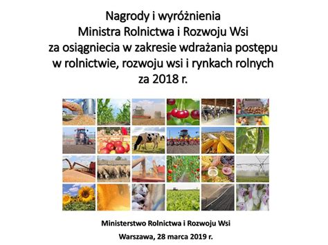 Ministerstwo Rolnictwa I Rozwoju Wsi Warszawa 28 Marca 2019 R Ppt