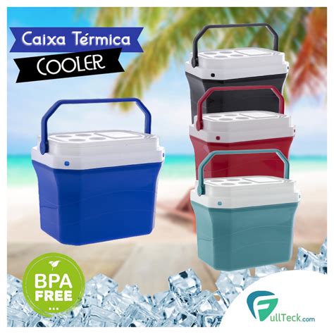 Caixa Térmica Cooler 40 Litros Praia E Cerveja c Alça no Shoptime