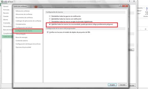 Cómo habilitar las macros en tu Excel PlanillaExcel