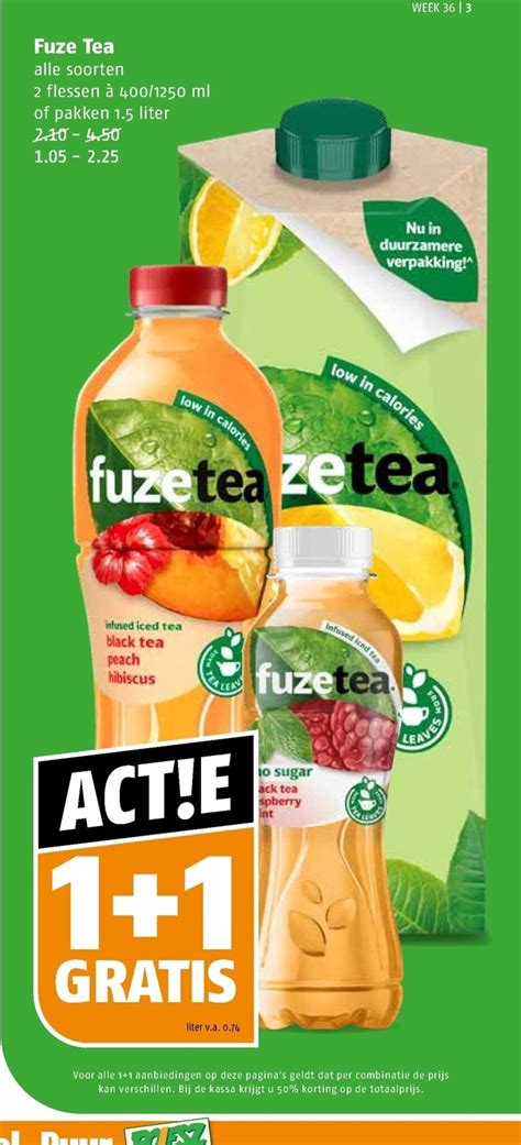 Fuze Tea Alle Soorten 2 Flessen A 400 1250 Ml Aanbieding Bij Poiesz