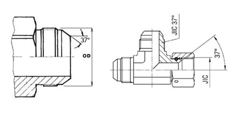 SAE J514 Dimensions JIC 37 Flared Tube Connections 49 OFF