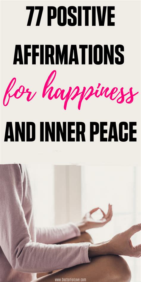 Huge List Of 77 Positive Affirmations For Happiness And Inner Peace